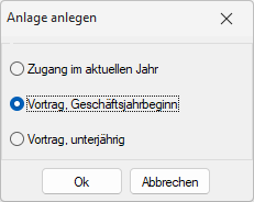 Anlage neu und Anlage bearbeiten