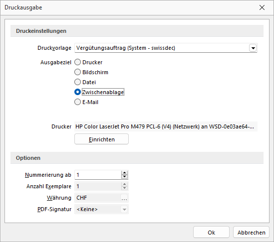 Abrechnen Vergütungtsauftrag